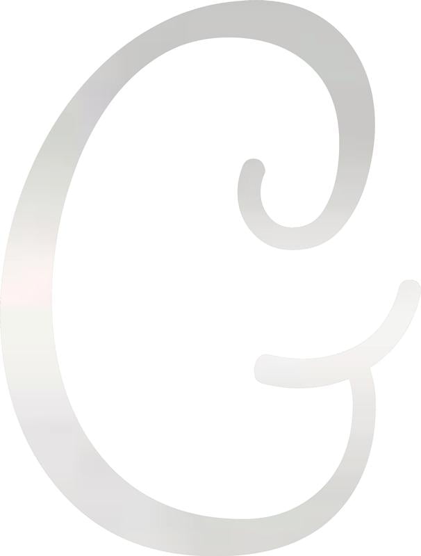 Acrylic Letter G Script, 3'' Tall Clear Alphabet Craft, Color Options ...