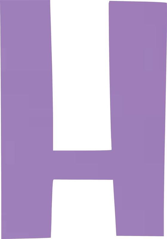 Acrylic Letter H Icebold, 3'' Tall Lavender Wedding Acrylic Letters ...