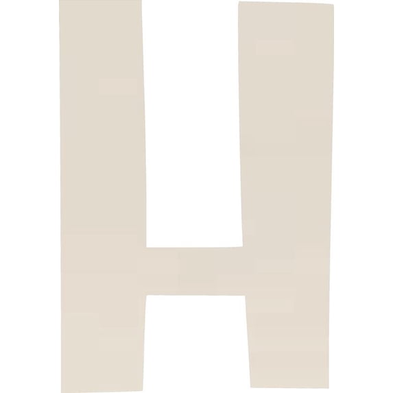Acrylic Letter H Icebold, 4'' Tall White Custom Wedding Plastic Letters ...