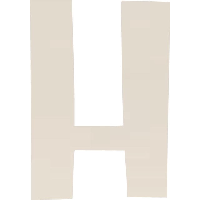 Acrylic Letter H Icebold, 4'' Tall White Custom Wedding Plastic Letters ...