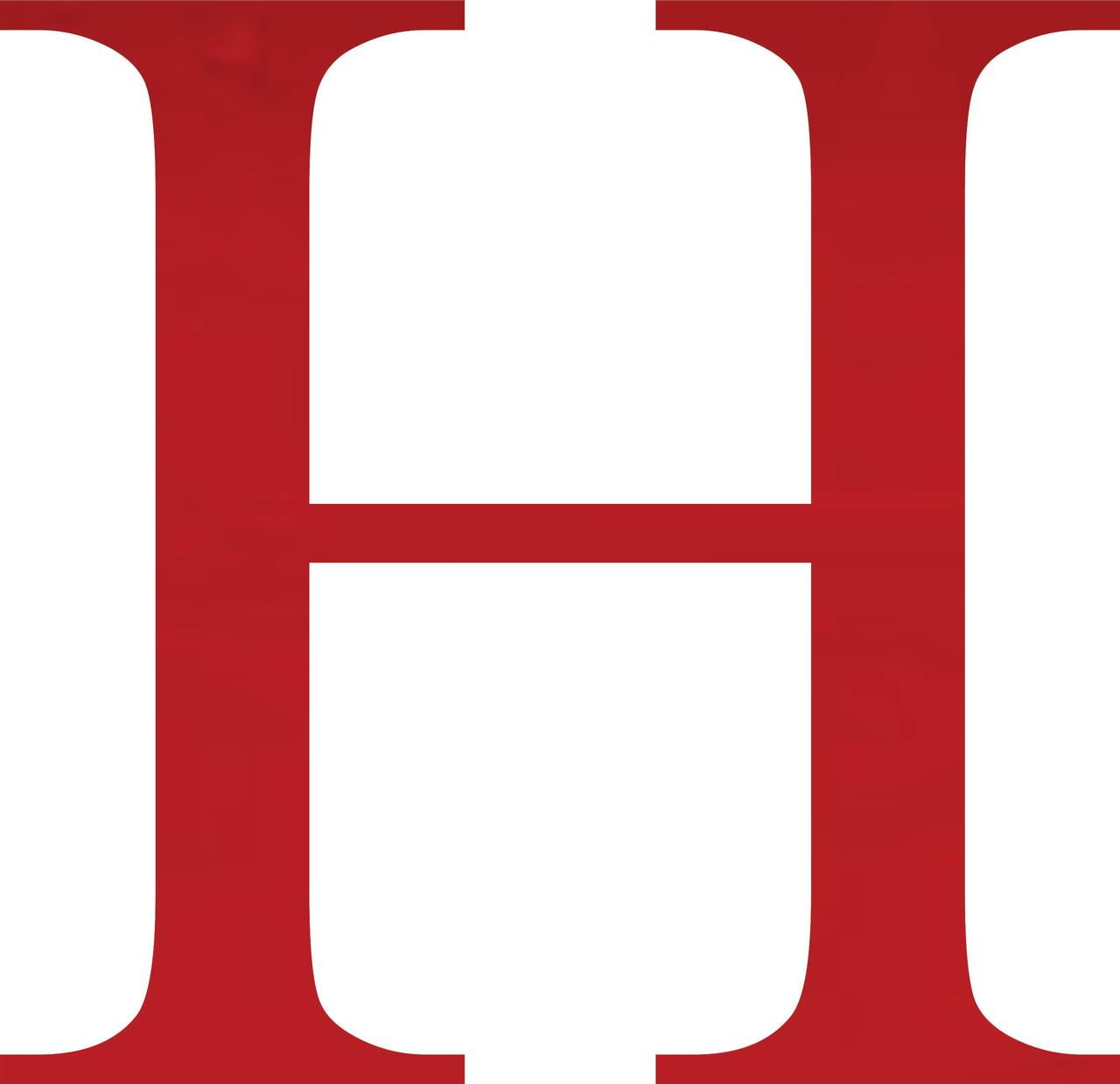 Acrylic Letter H Times, 6'' Tall Transparent Red Acrylic Alphabet ...