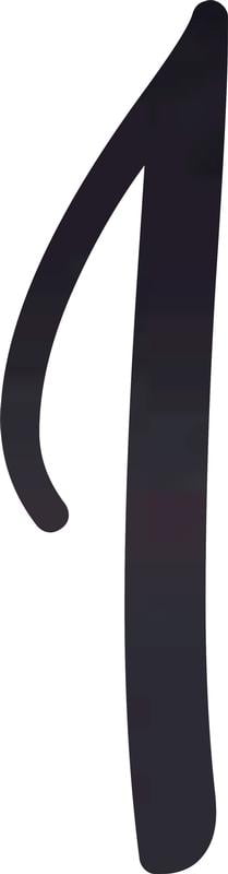 Acrylic Letter I Script, 3'' Tall Transparent Black Alphabet Craft ...