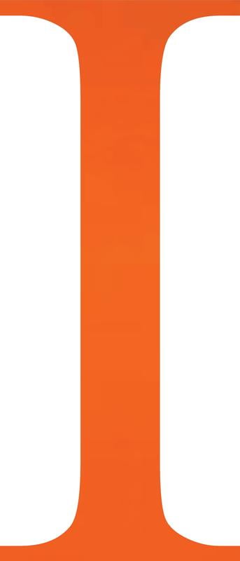Orange Letter I