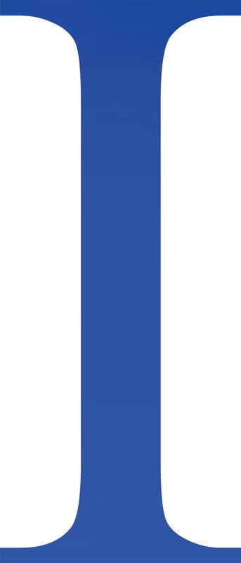 Acrylic Letter I Times, 3'' Tall Transparent Dark Blue Laser Cut ...