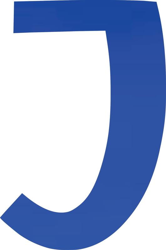 Acrylic Letter J Blank Craft, 8'' Tall Transparent Dark Blue Custom Wedding Reception Signage ...