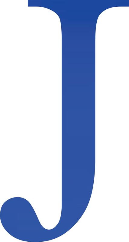 Acrylic Letter J Times, 1'' Tall Transparent Dark Blue Small Acrylic ...