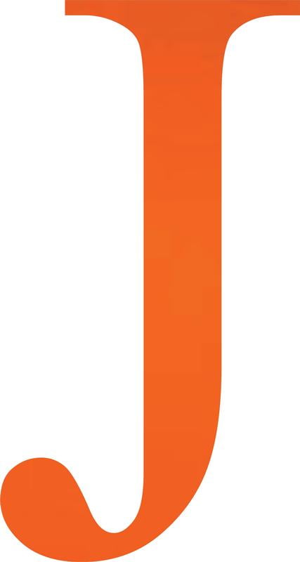 Acrylic Letter J Times, 4'' Tall Fluorescent Orange Laser Cut Acrylic Letters, Choose Color ...