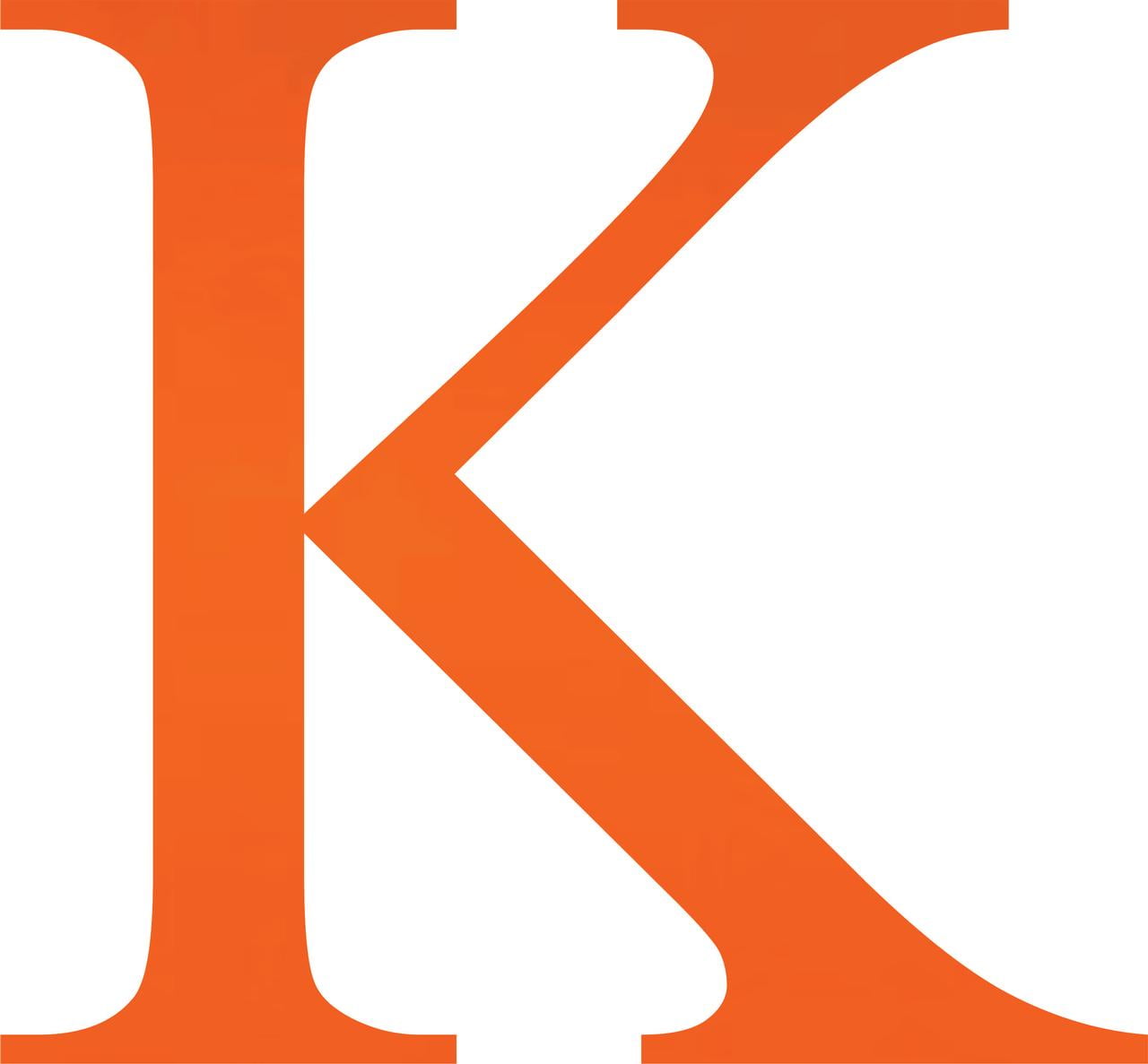 Acrylic Letter K Times, 10'' Tall Fluorescent Orange Custom Acrylic Letters, Choose Your Color ...