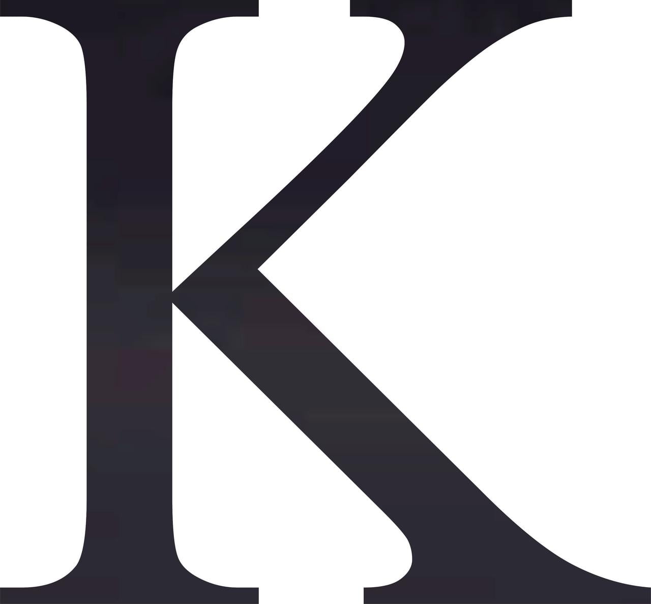 Acrylic Letter K Times, 3'' Tall Transparent Black Laser Cut Acrylic ...