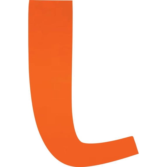 Acrylic Letter L Icebold, 6'' Tall Fluorescent Orange Acrylic Alphabet ...