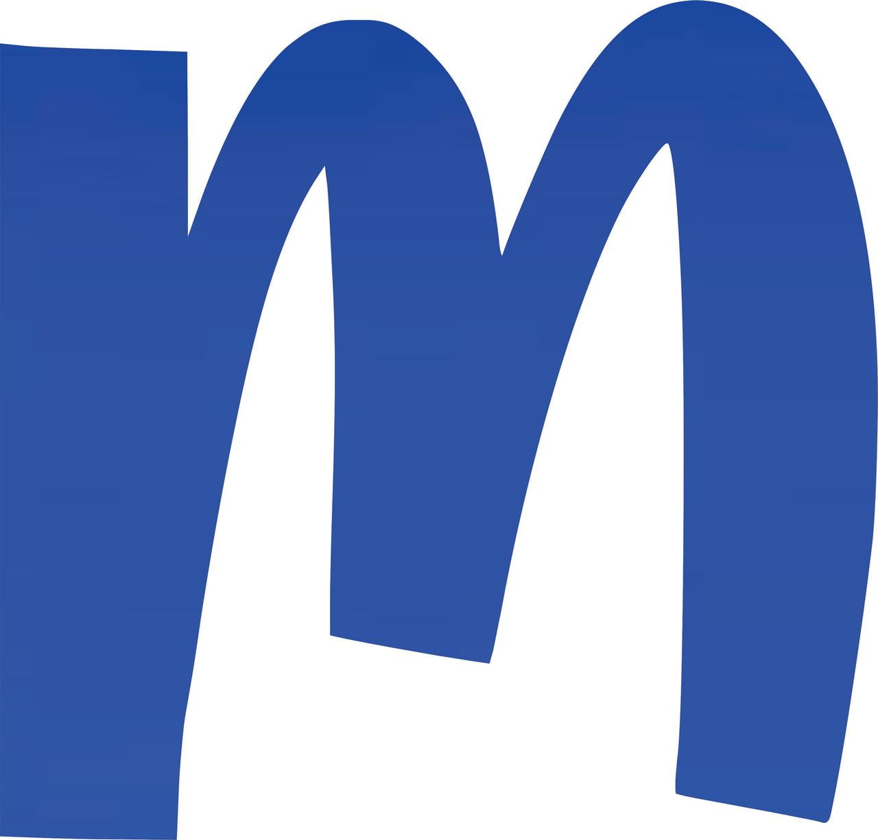 Acrylic Letter M Icebold, 4'' Tall Transparent Dark Blue Custom Wedding ...