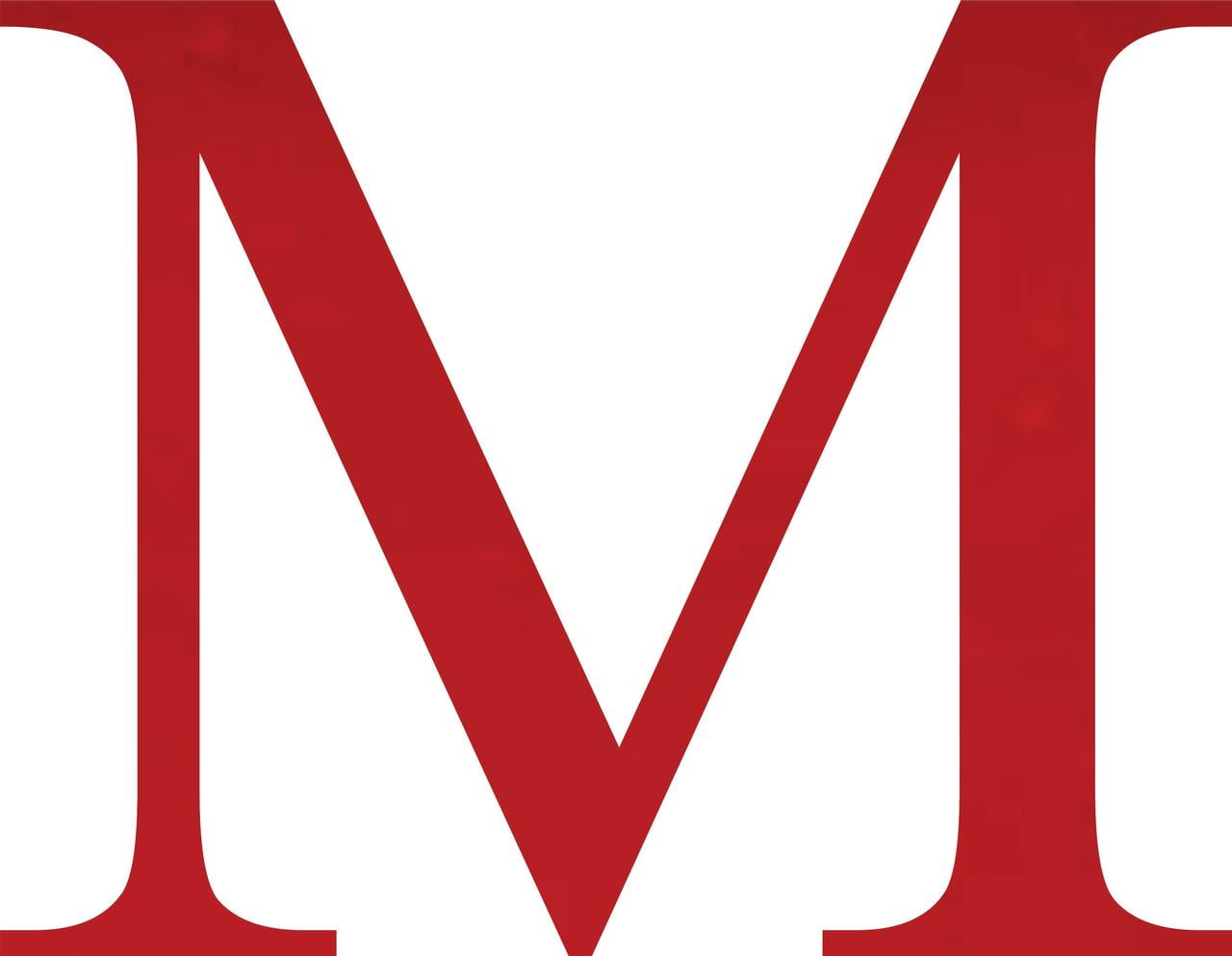 Acrylic Letter M Times, 4'' Tall Transparent Red Laser Cut Acrylic ...