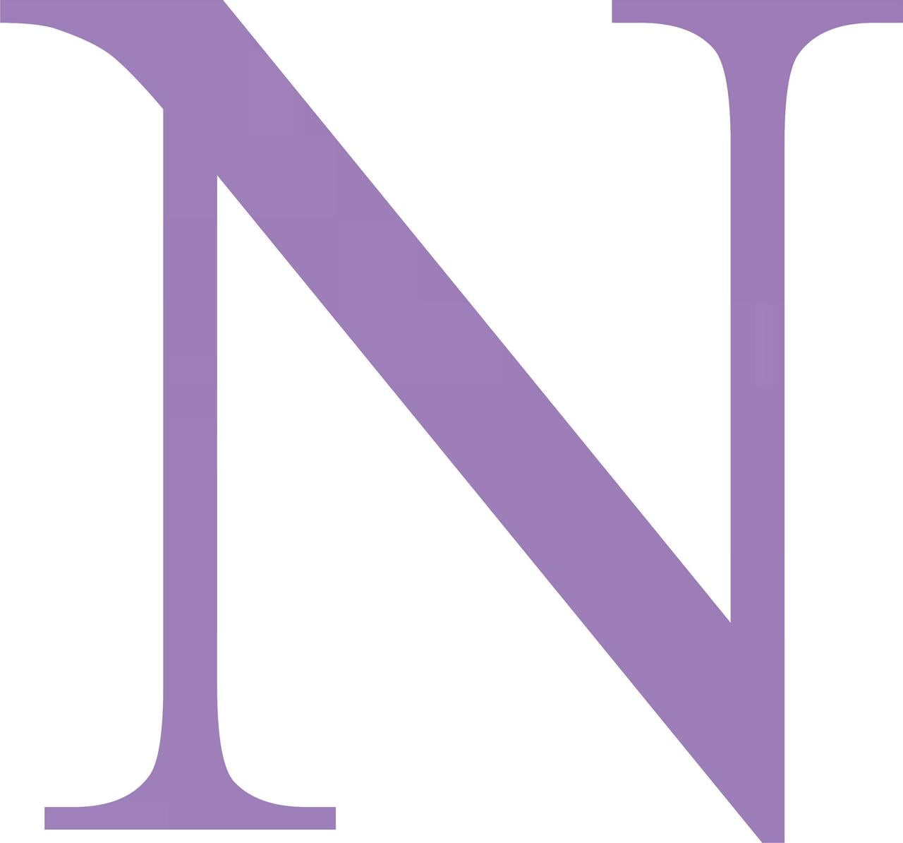 Acrylic Letter N Times, 6'' Tall Lavender Acrylic Alphabet Letters ...