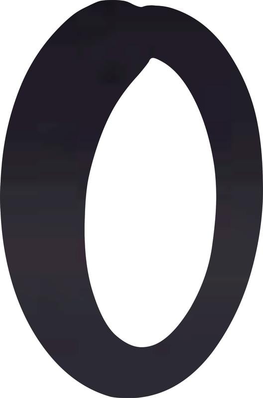Acrylic Letter O Icebold, 4'' Tall Transparent Black Custom Wedding ...