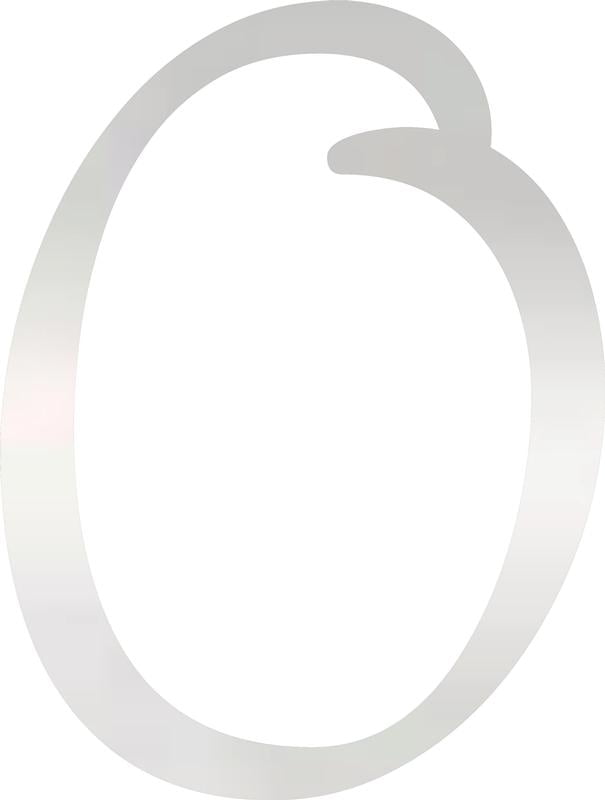 Acrylic Letter O Script, 3'' Tall Clear Alphabet Craft, Color Options ...