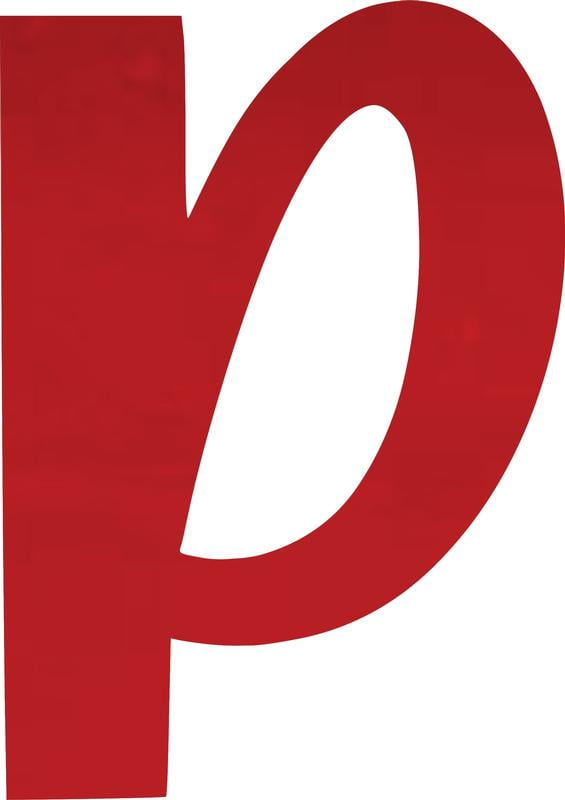 Acrylic Letter P Icebold, 6'' Tall Transparent Red Acrylic Alphabet ...