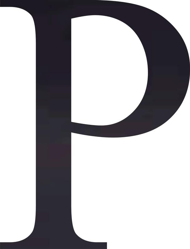 Acrylic Letter P Times, 3'' Tall Transparent Black Laser Cut Acrylic ...