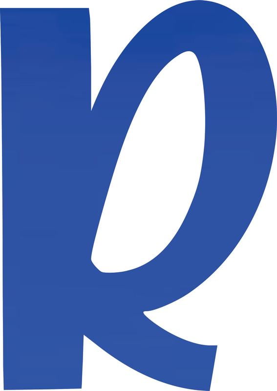 Acrylic Letter R Blank, 2'' Tall Transparent Dark Blue Acrylic Sign ...