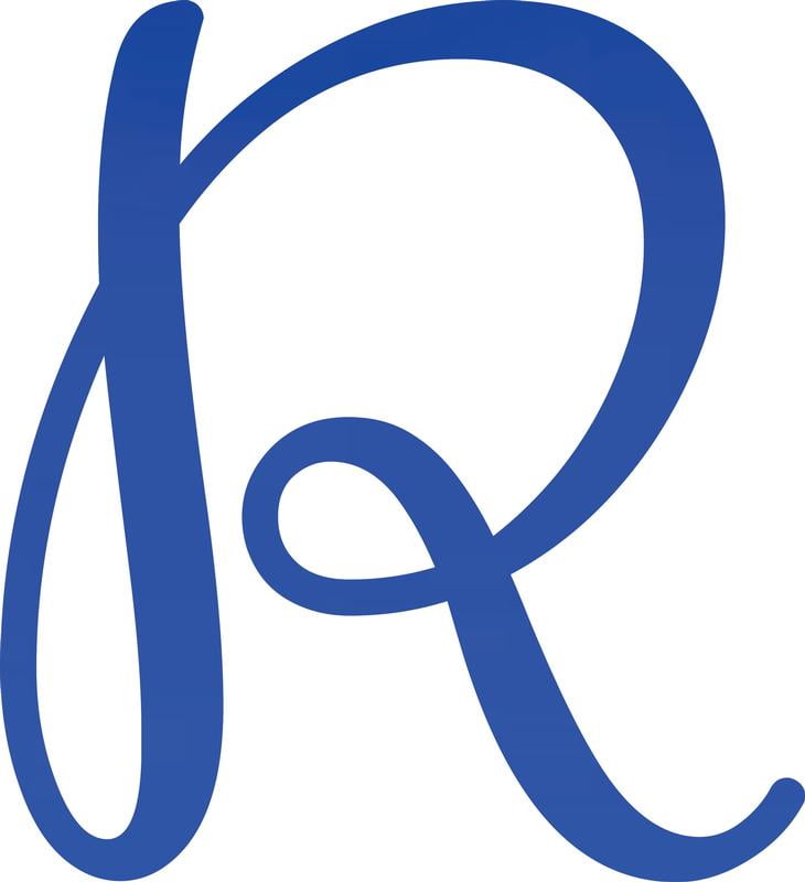 Acrylic Letter R Script, 3'' Tall Transparent Dark Blue Alphabet Craft ...