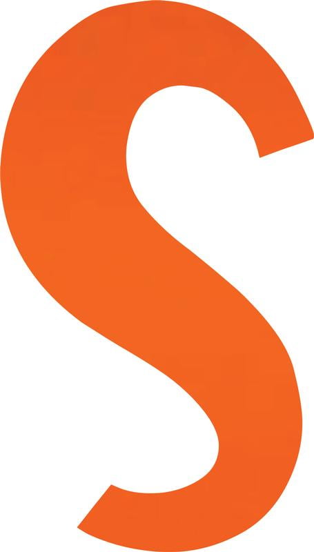 Acrylic Letter S Icebold, 6'' Tall Fluorescent Orange Acrylic Alphabet Letters, Reception ...