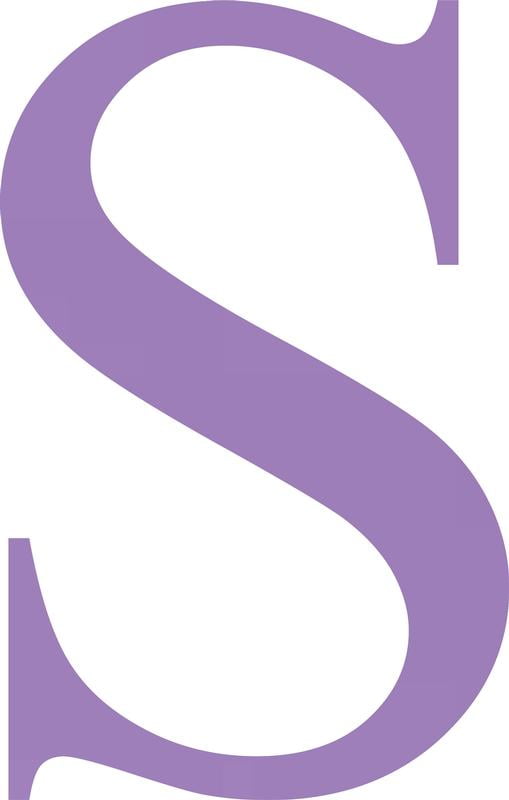 Acrylic Letter S Times, 1'' Tall Lavender Small Acrylic Alphabet Letter ...