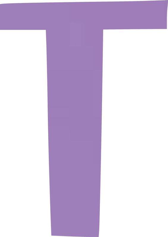 Acrylic Letter T Blank, 2'' Tall Lavender Acrylic Sign Letter, Choose ...