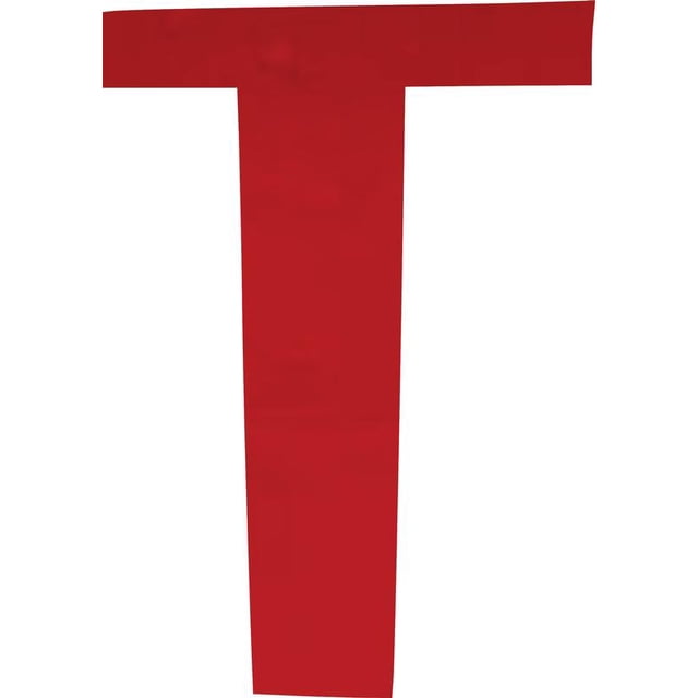 Acrylic Letter T Icebold, 4'' Tall Transparent Red Custom Wedding ...