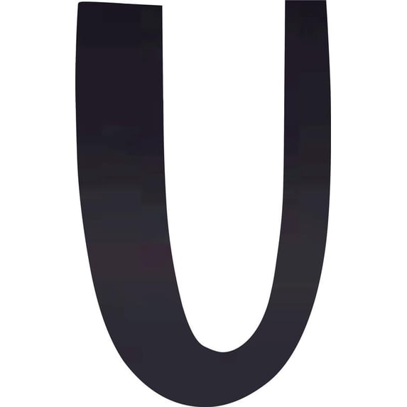 Acrylic Letter U Icebold, 6'' Tall Transparent Black Acrylic Alphabet ...