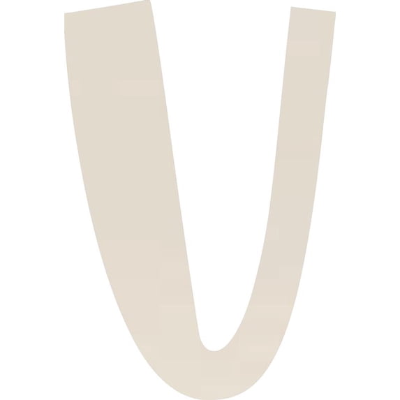 Acrylic Letter V Icebold, 4'' Tall White Custom Wedding Plastic Letters ...
