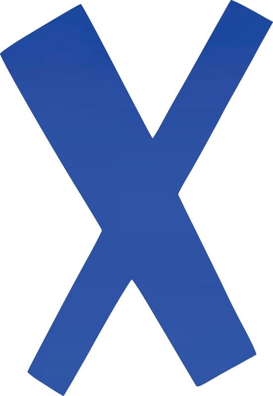 Acrylic Letter X Blank Craft, 10'' Tall Transparent Dark Blue Custom Wedding Reception Signage ...