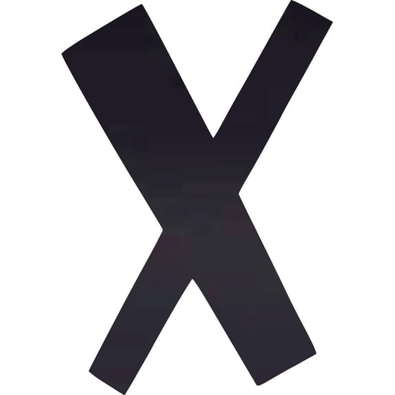 Acrylic Letter X Icebold, 4'' Tall Transparent Black Custom Wedding ...
