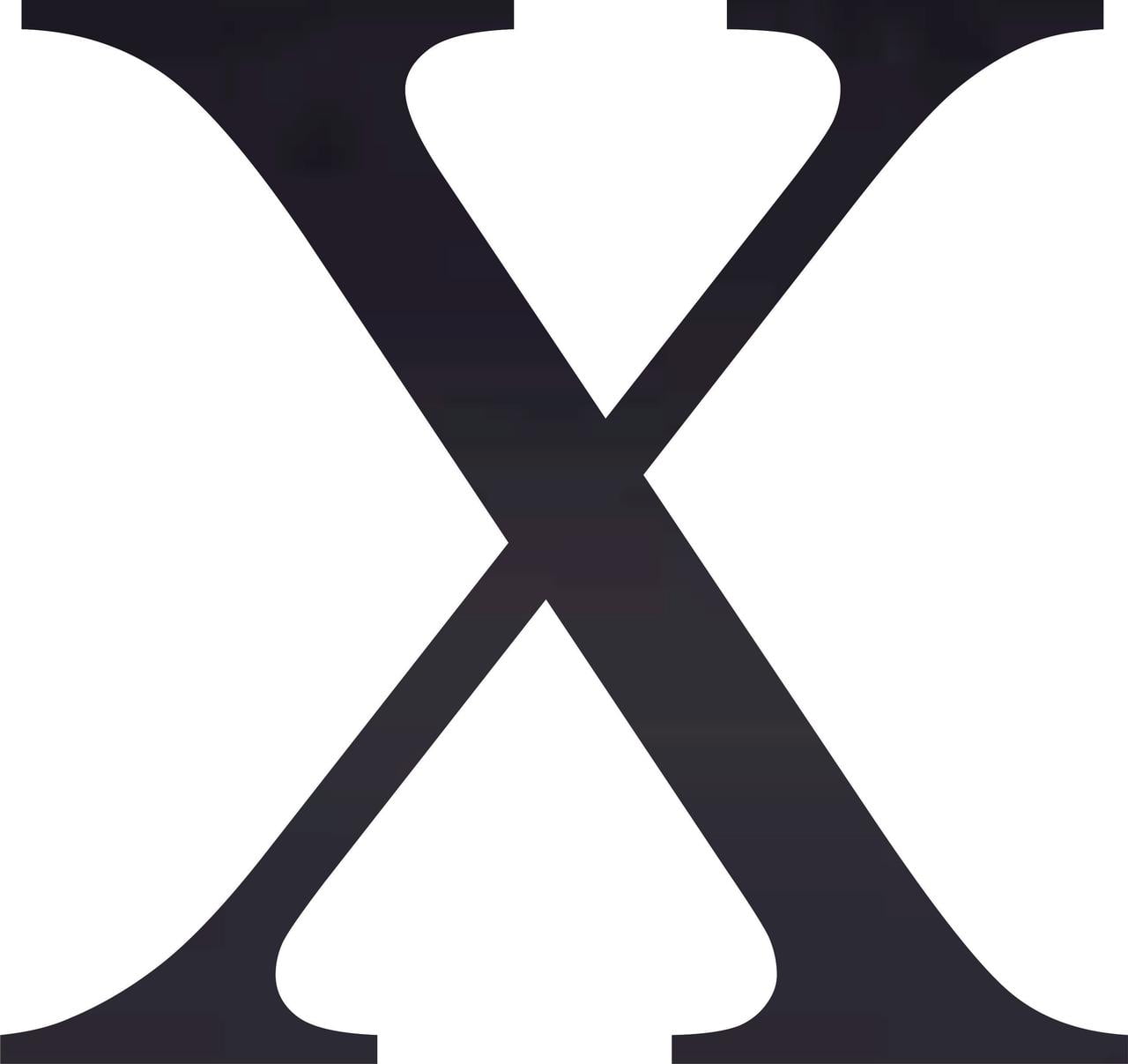 Acrylic Letter X Times, 1'' Tall Transparent Black Small Acrylic ...