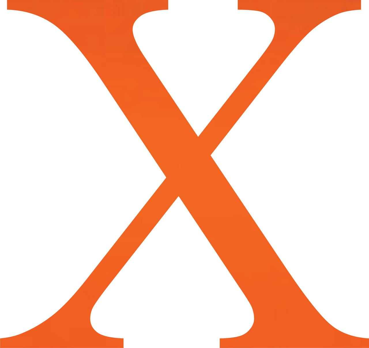 Acrylic Letter X Times, 6'' Tall Fluorescent Orange Acrylic Alphabet Letters, Choose Color ...