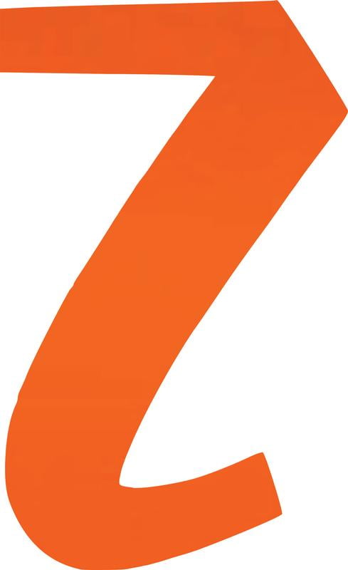 Acrylic Letter Z Icebold, 4'' Tall Fluorescent Orange Custom Wedding Plastic Letters, Reception ...