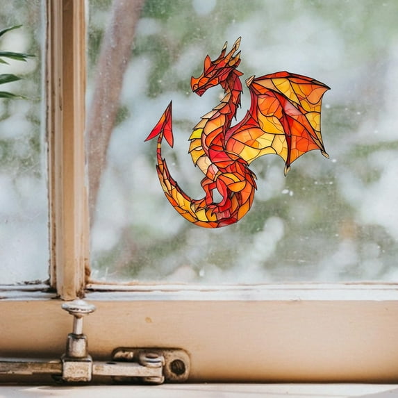Acrylic Light Catching Flying Dragon Pendant, Colorful Light Absorbing ...