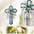 Acrylic Lily of the Valley Sun Catcher Cross Shaped Hanging Ornament ...