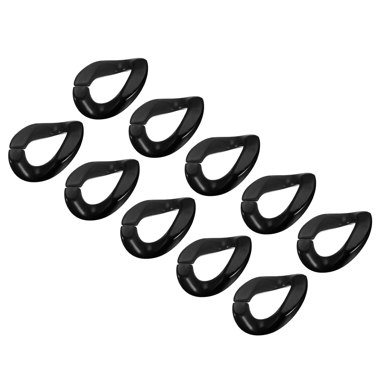 Acrylic Link Rings, 35mm Quick Linking Clips Hooks for DIY Black ...
