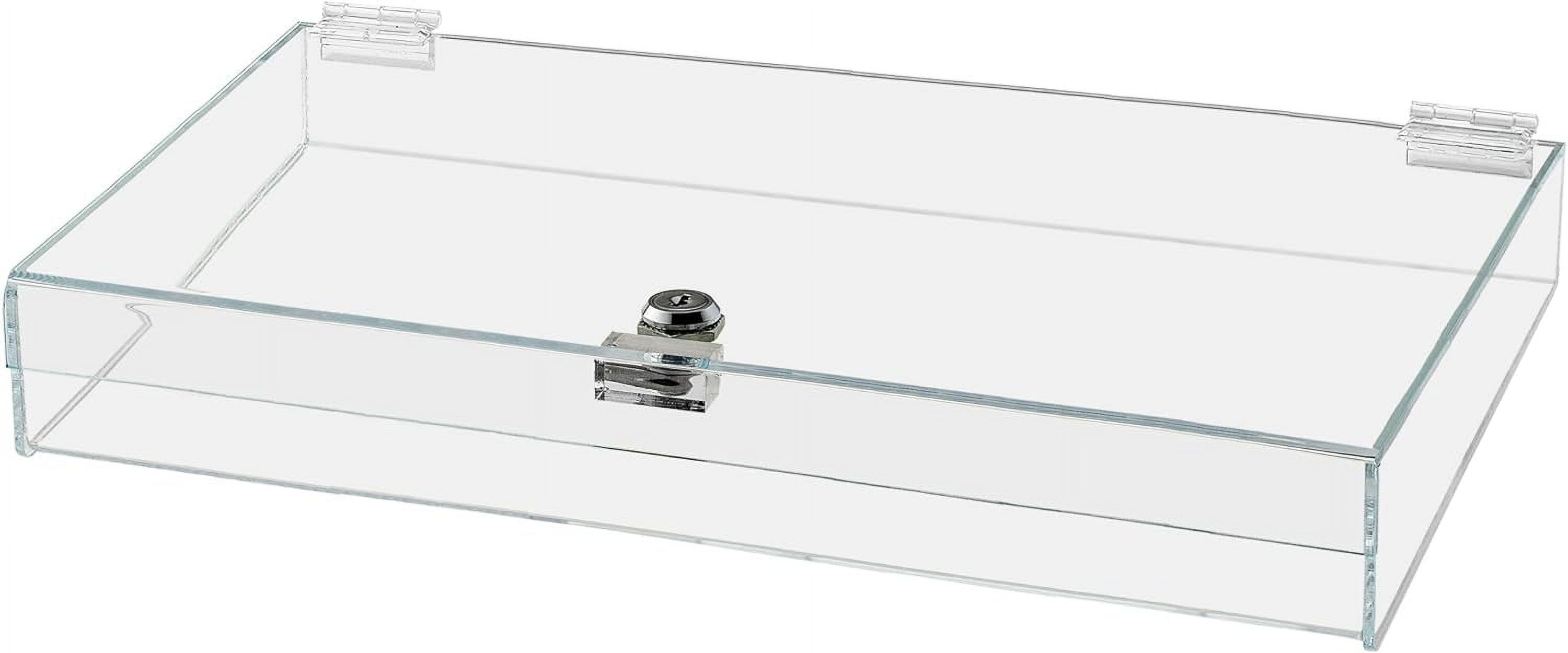 Acrylic Locking Display Case with Keys 16" x 12" x 2" Clear Countertop ...