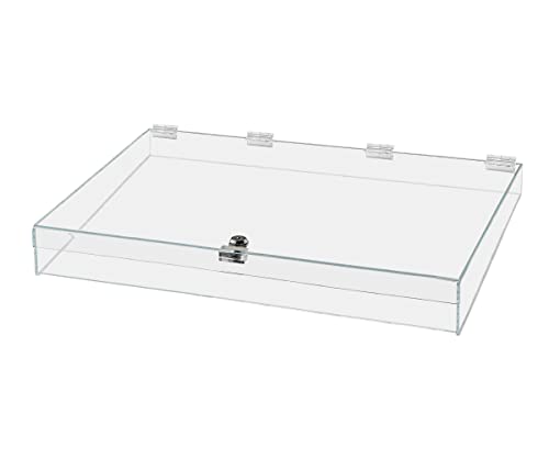 Acrylic Locking Display with Keys 24" x 18" x 3.75" Clear Rectangular ...