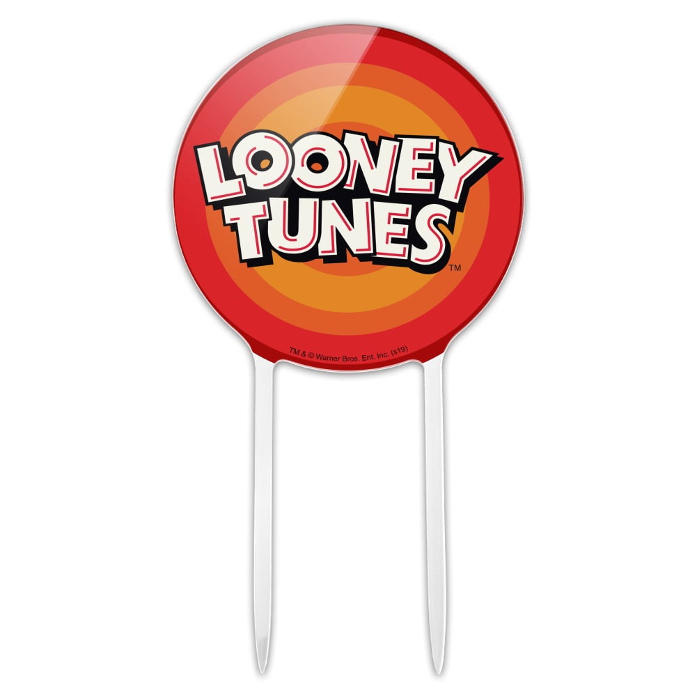Acrylic Looney Tunes Logo Cake Topper Party Decoration for Wedding ...