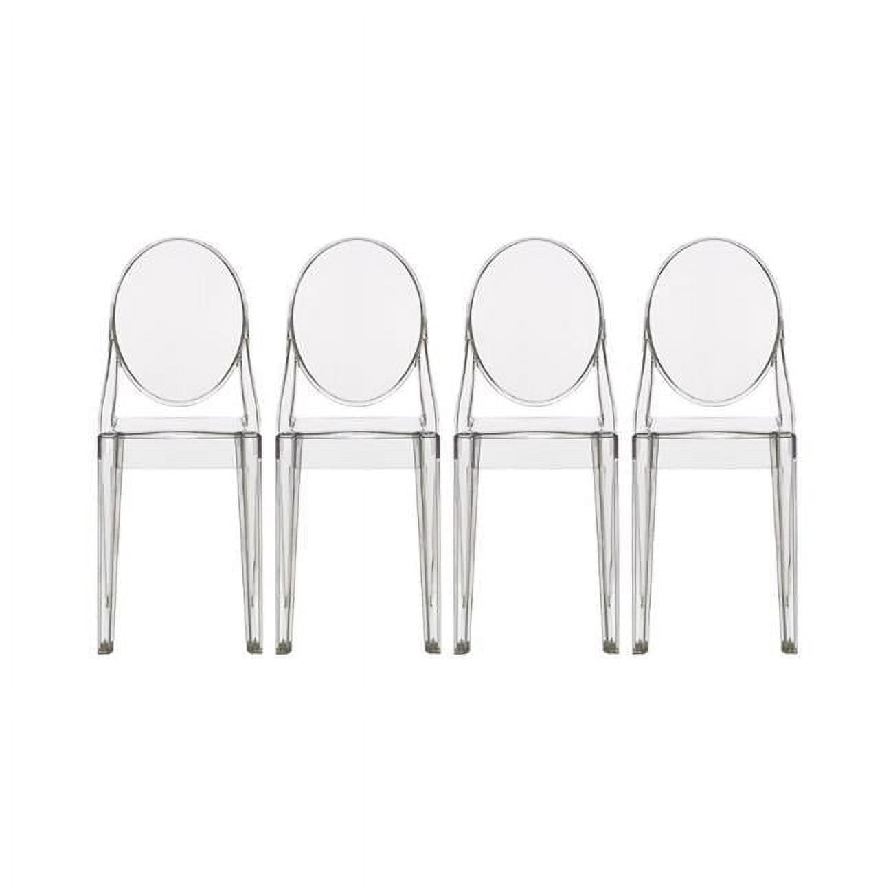 Acrylic Louis Ghost Side Chair, Clear - Set of 4 - Walmart.com