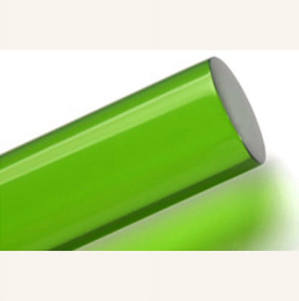 Acrylic Lucite Rod Dowel - One 1/2" (12.7mm) x 11 .8125" (300mm) (Lime ...