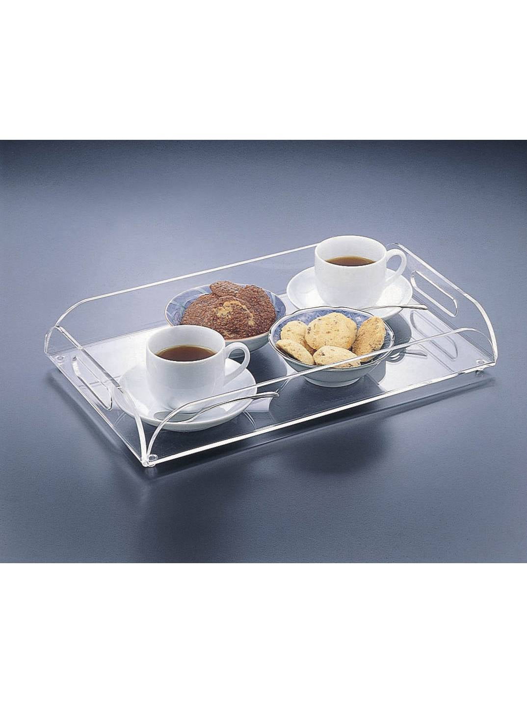 Acrylic Lucite Serving Tray with Edge and Handles 16 X10 - Walmart.com
