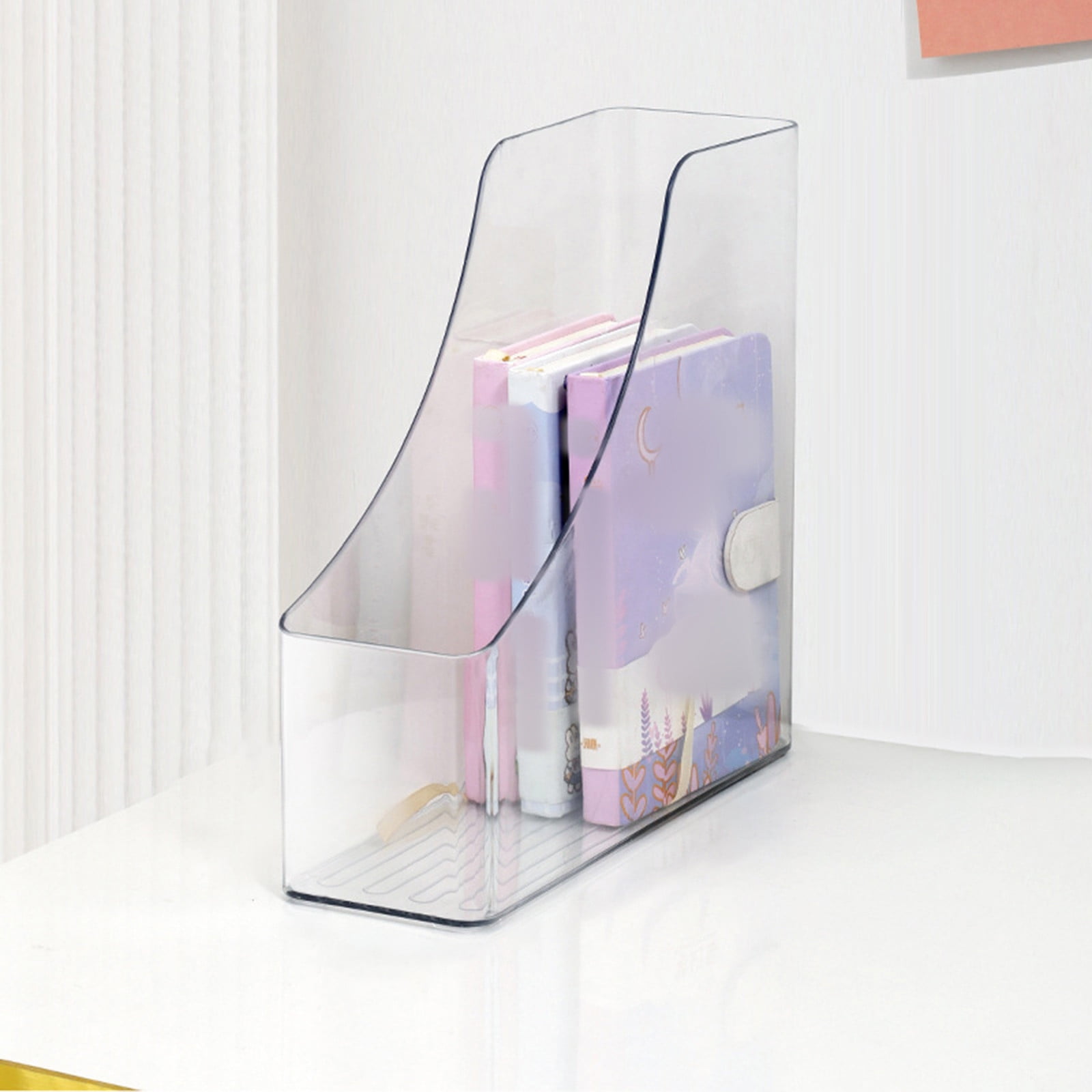 Acrylic Magazine File Holder,A4 Vertical File Organizer with Handle for ...