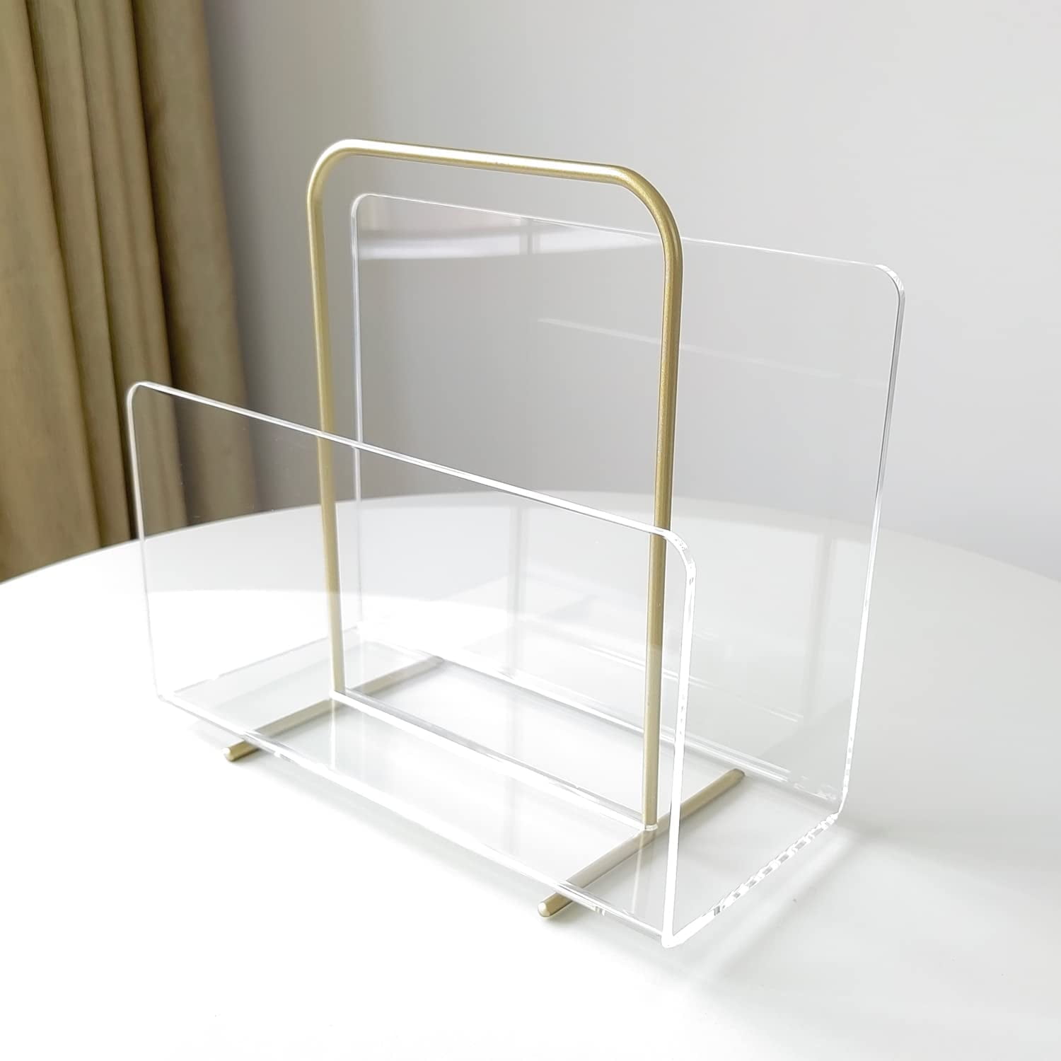 Acrylic Magazine Holder, Crystal Clear Acrylic Magazine Book Rack ...