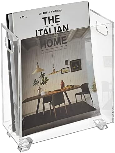 Acrylic Magazine Holder - Crystal Clear Holder - Shatterproof - Open ...