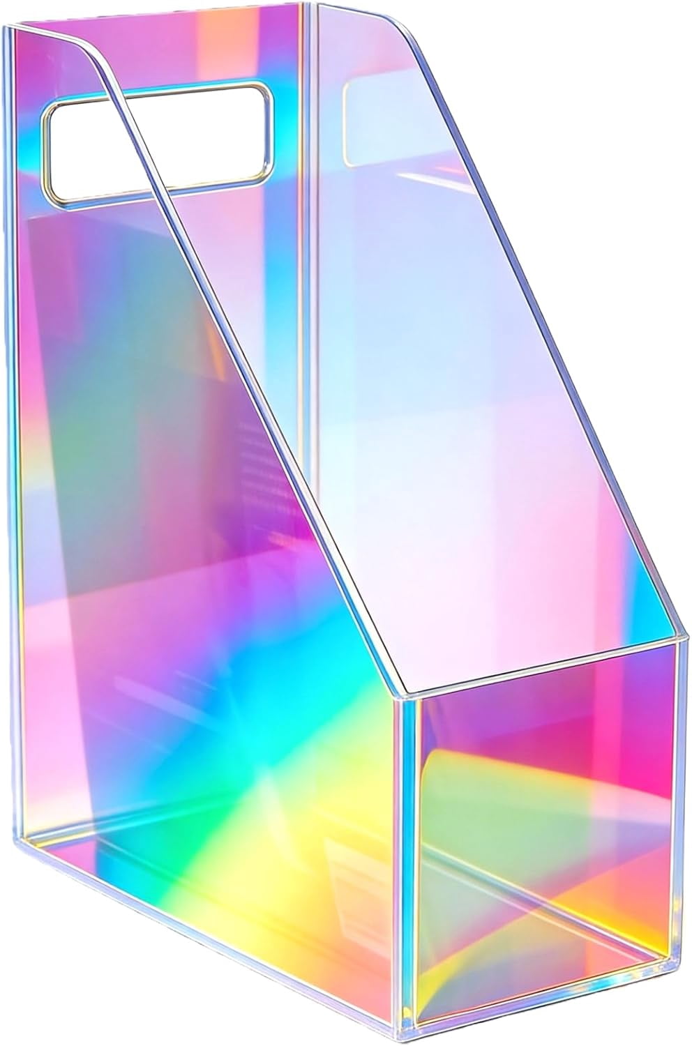 Acrylic Magazine Rack Desk File Holder Organizer for Office Desktop ...