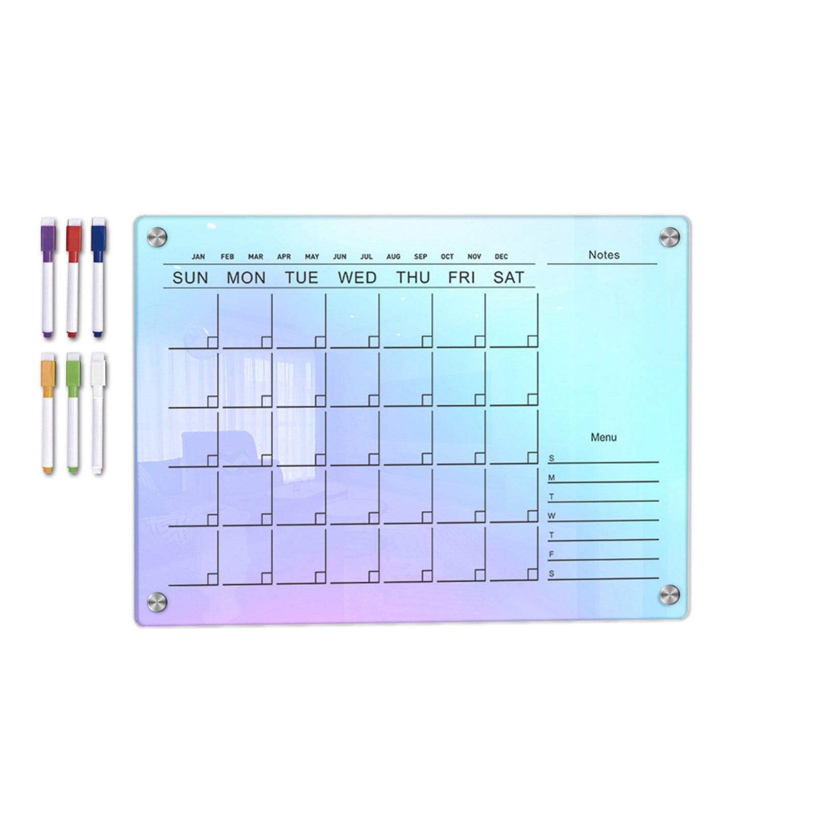 Acrylic Magnetic Dry Erase Board for Fridge, Clear Whiteboard for ...