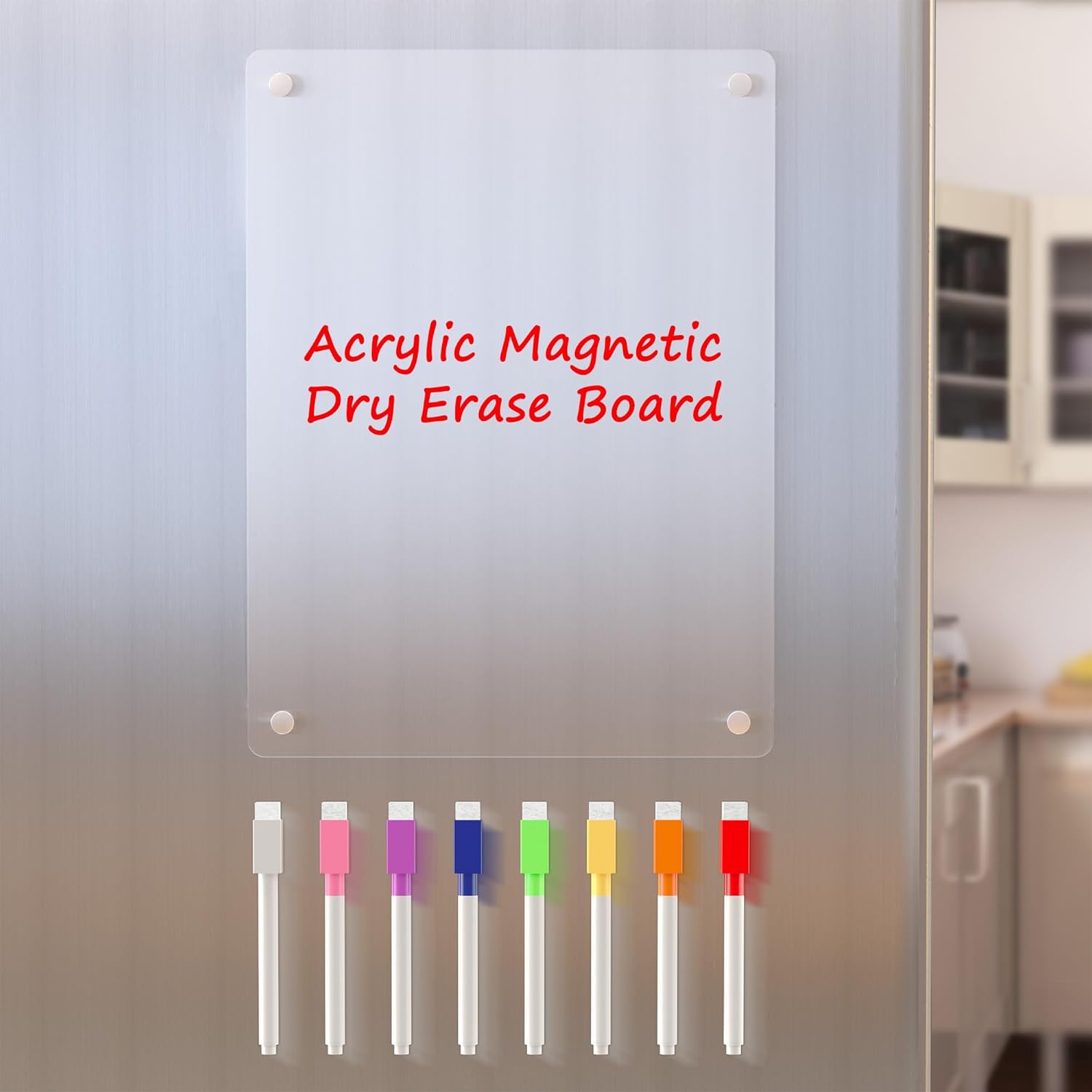 Acrylic Magnetic Dry Erase Board for Fridge, Clear Whiteboard for ...