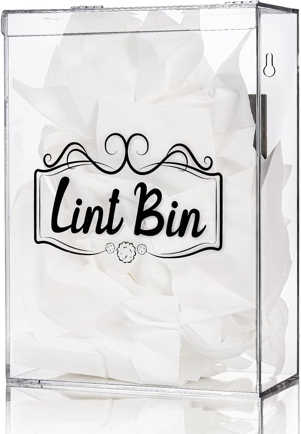 Acrylic Magnetic Lint Bin For Laundry Room, 135Oz Dryer Lint Trash Can ...